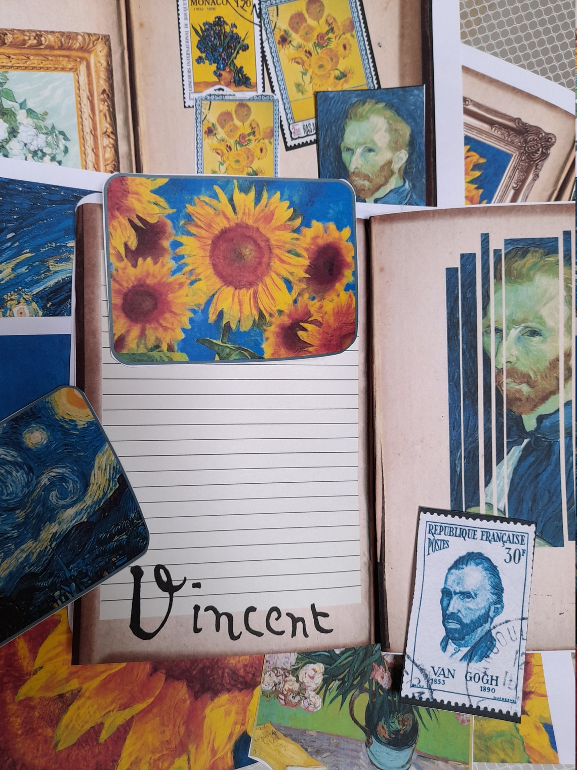 Vincent Van Gogh Instant Digital Download Junk Journal Kit Pages ...