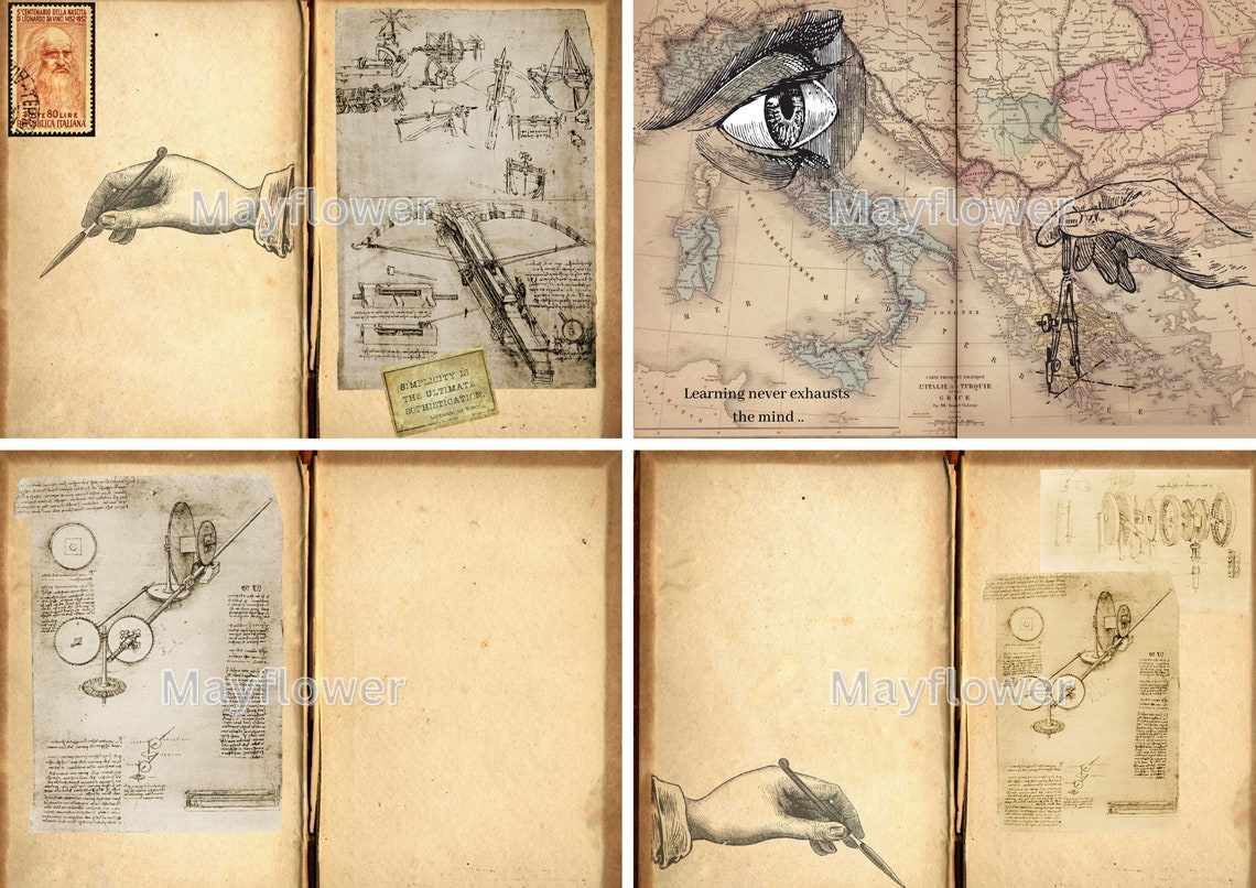 Leonardo Da Vinci Digital Download Journal Printable Projekt Lernseiten ...