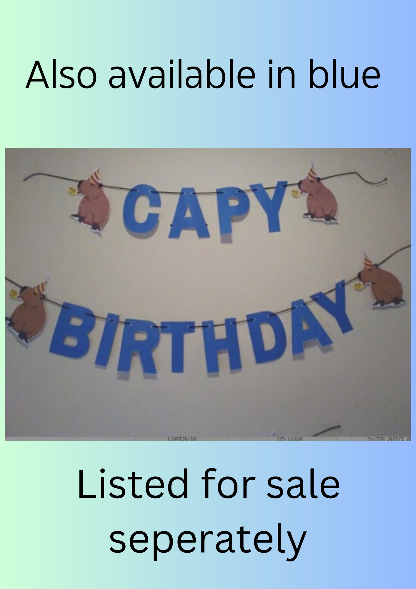 Capy Birthday Banner Bunting Pink Letters Cute Capybara Digital ...