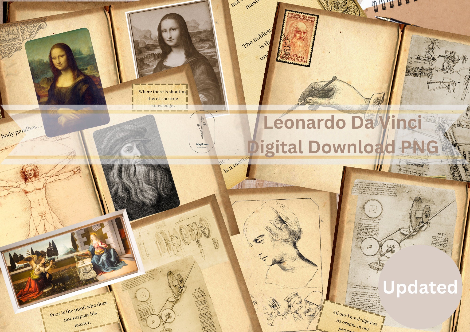 Leonardo Da Vinci Digital Download Journal Printable Project ...