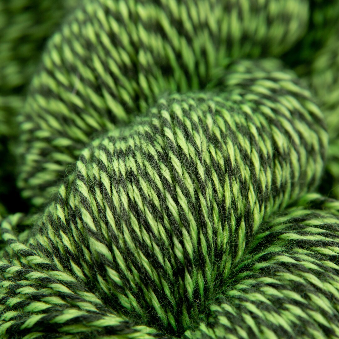 Radioactive Twist, Marled Sock Fingering Weight Yarn - Striped, Hand ...