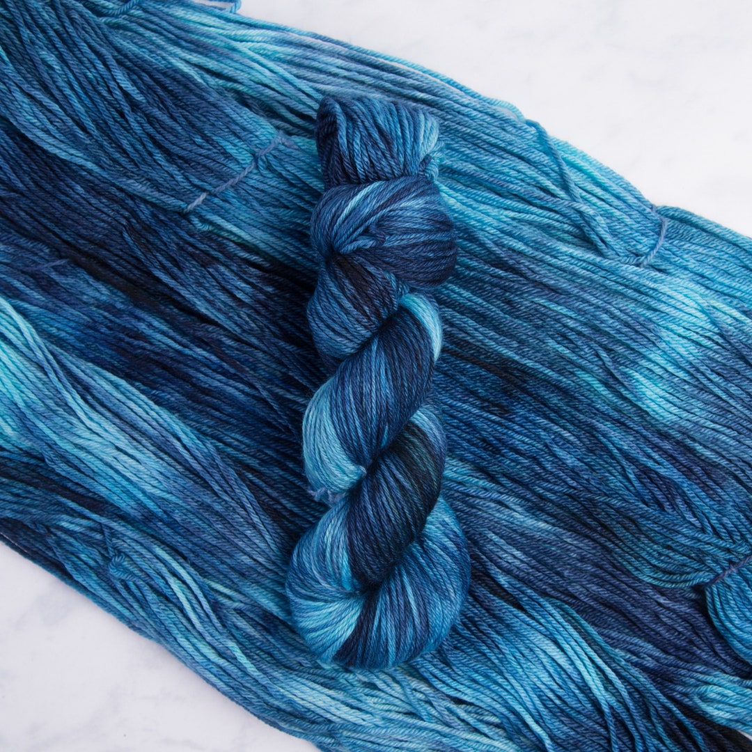 I'm so Blue, Worsted Weight Yarn - Beautiful, Variegated Tones of Blues ...