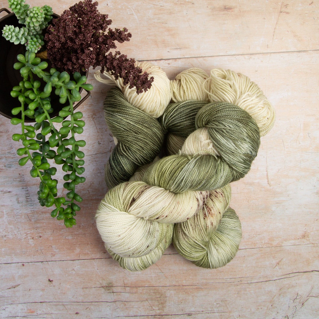 Woodland Haze - Deluxe Sock Fingering Weight Yarn - Beige With Soft ...