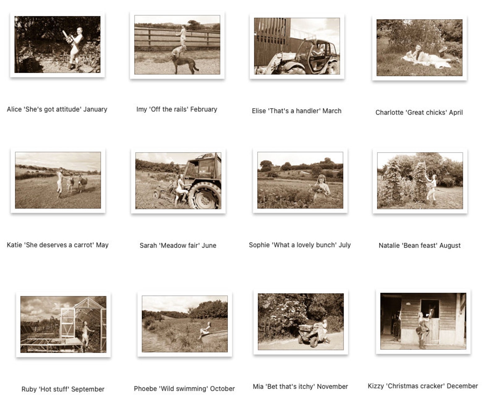 Ladies Farmers Calendar 2024, Farmer Gifts, British Calendars. - Etsy UK