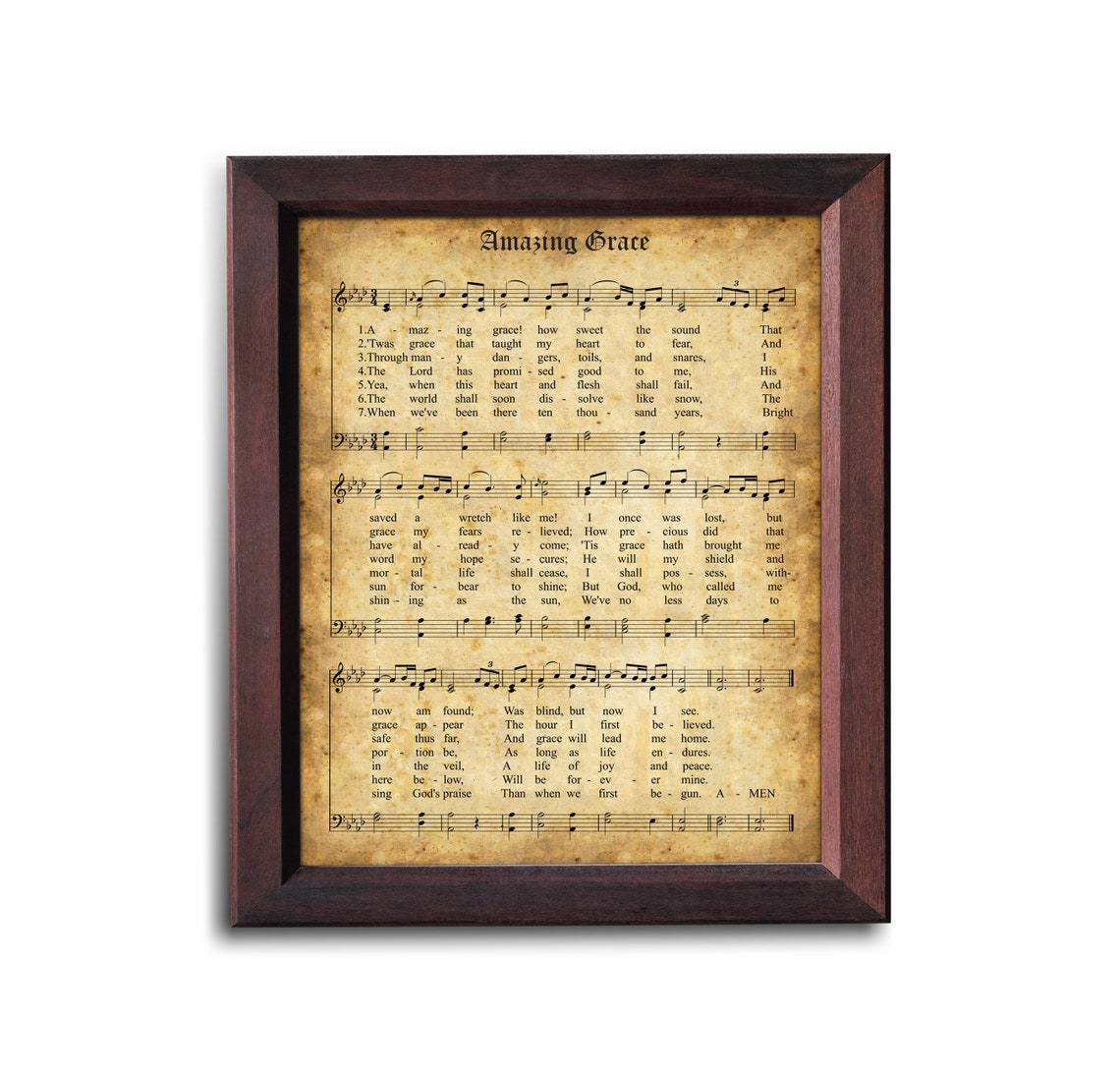 Amazing Grace Print Christian Hymn for Easter Day - Etsy