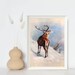 Red Deer - Giclee Fine Art Print - Framed/unframed/canvas - Etsy
