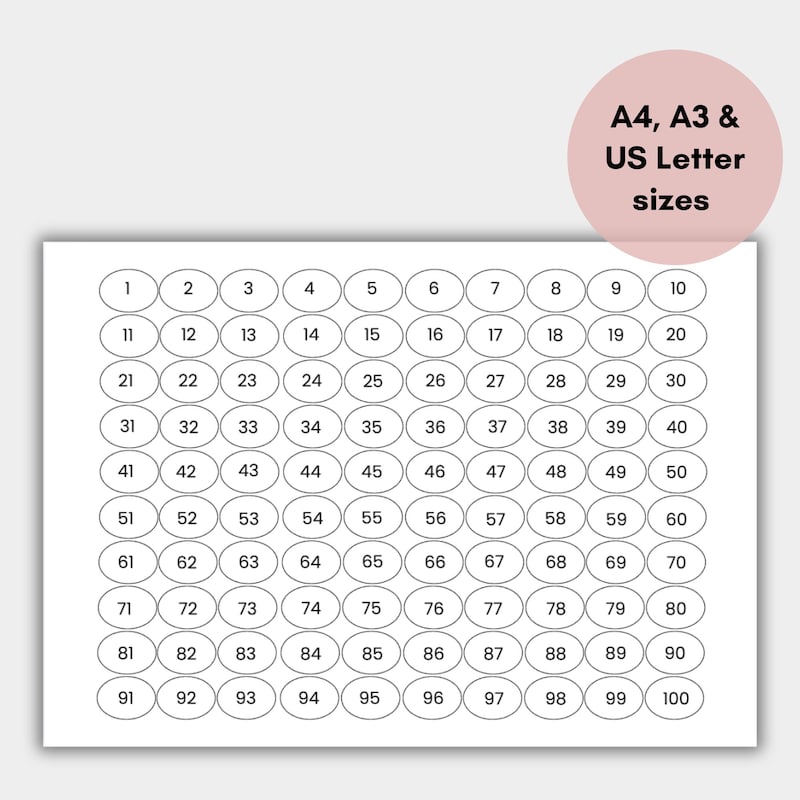 100 Square Raffle Board - Etsy Australia