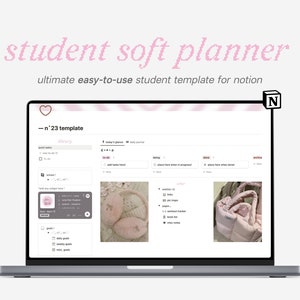 2023 Notion 'student Soft Planner' Pink Aesthetic Student Planner Template for Notion - Etsy