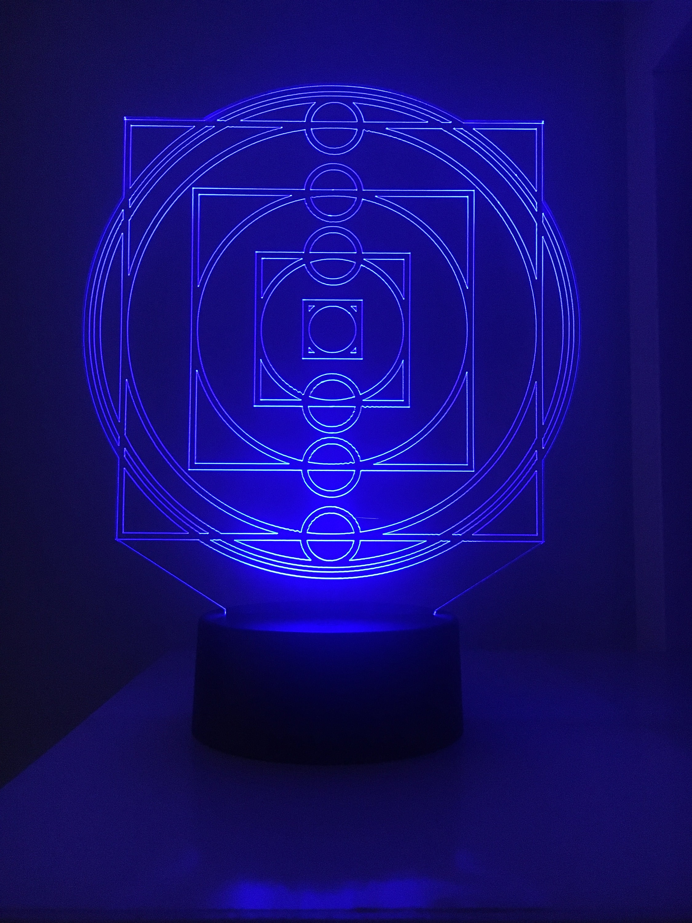 3D Led Lamp 7 Chakras Yoga & Meditation Sacred Geometry - Etsy