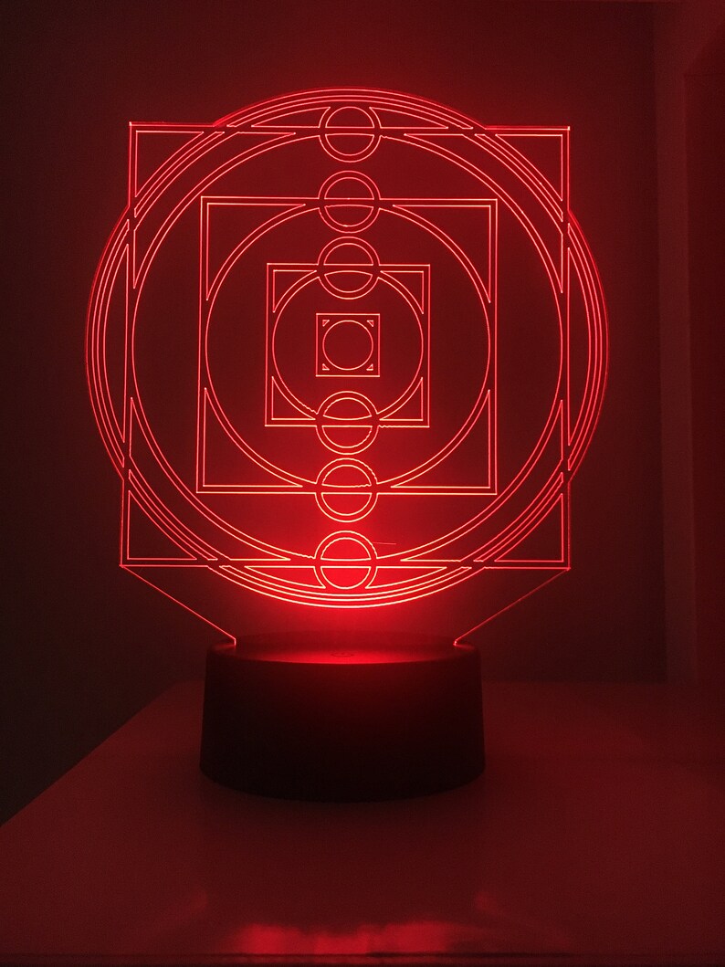 3D Led Lamp 7 Chakras Yoga & Meditation Sacred Geometry - Etsy