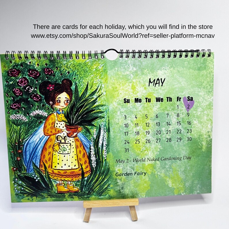 2026 Illustrated Calendar, Handicraft Fairies, A4 Wall Calendar - Etsy