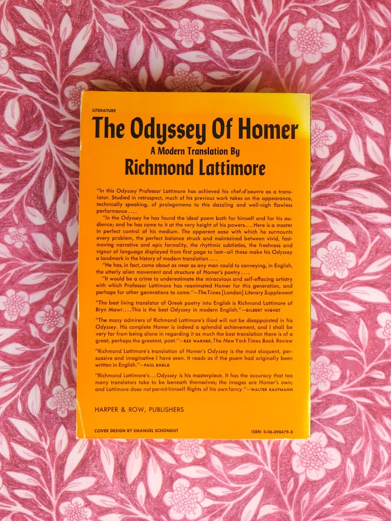 The Odyssey of Homer - A Modern Translation by Richmond Lattimore ...