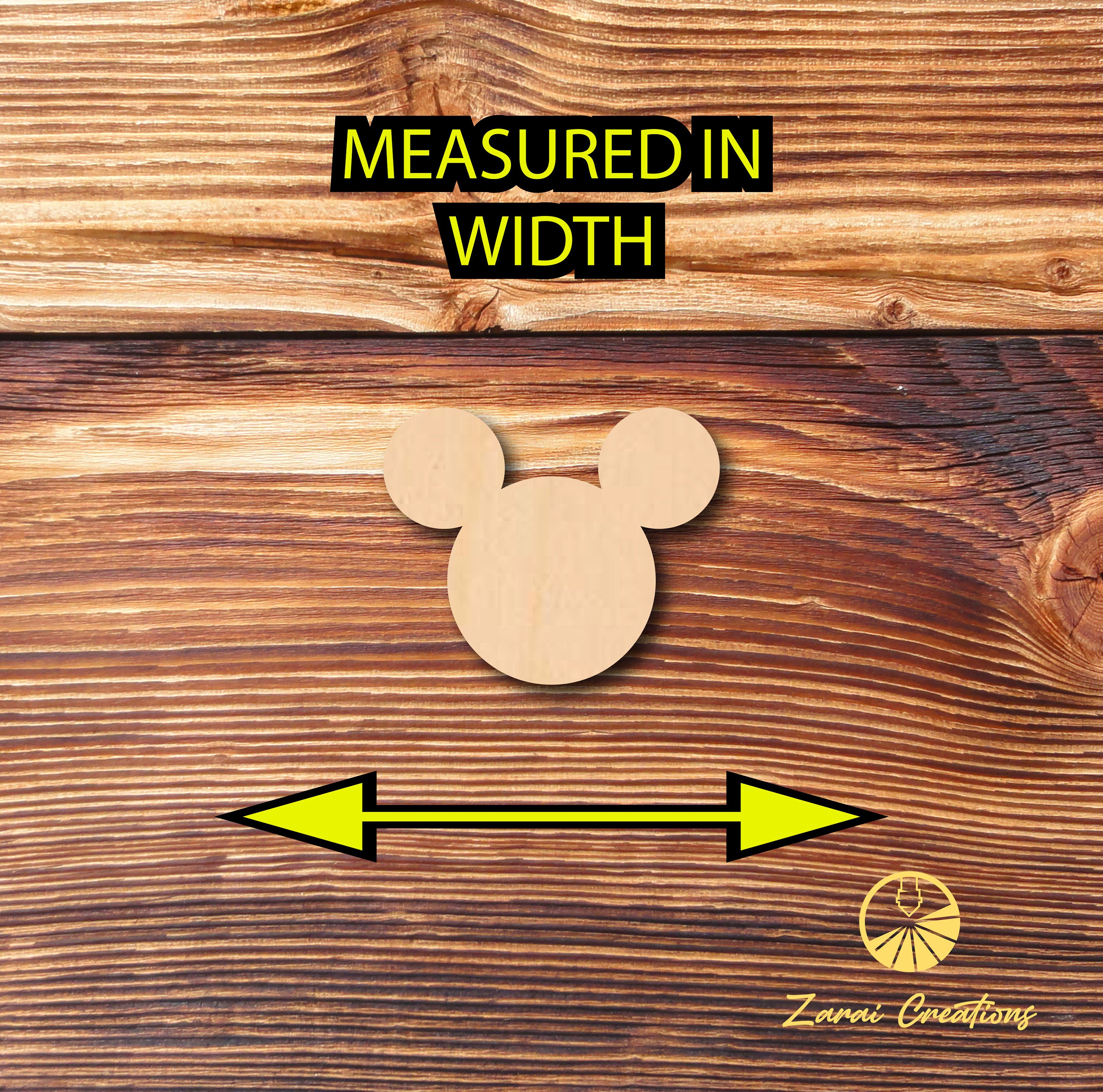 Mickey Mouse Head Wooden Laser Cut Shape Mouse Head Shape | Etsy