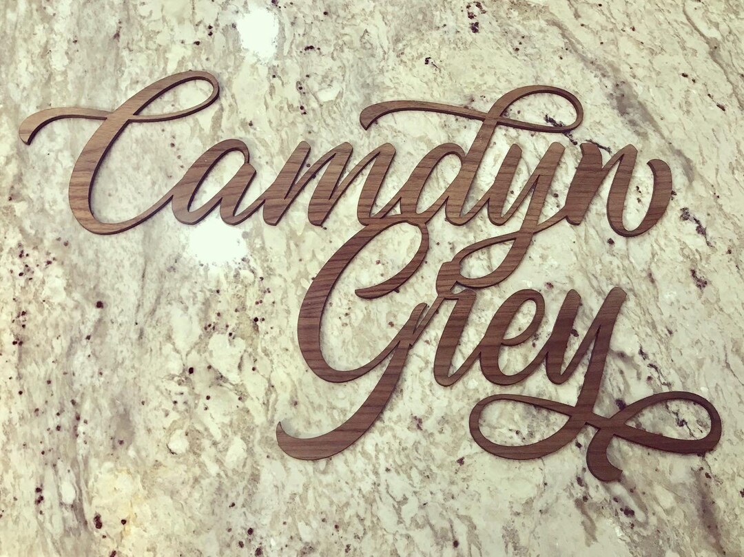 Personalized Name Sign, Double Name Wood Sign, Wooden Name Sign, Custom ...