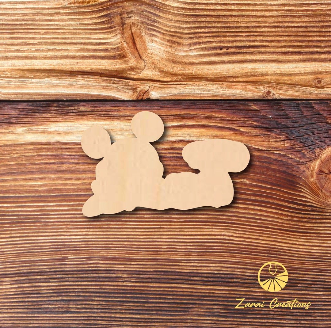 Mouse Laying Down Multiple Sizes Unfinished Wood Cutout Shapes - Etsy