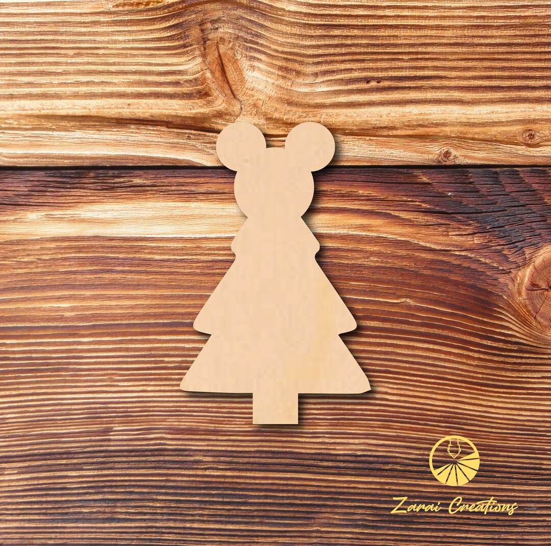 Tree W/ Mouse Ears - Laser Cut - Multiple Sizes - Unfinished Wood ...