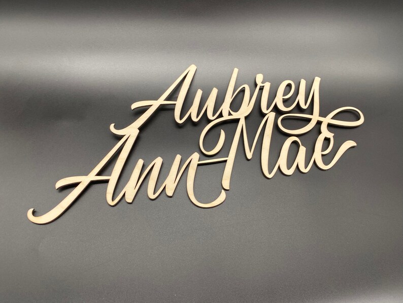 Personalized Name Sign Double Name Wood Sign Wooden Name | Etsy