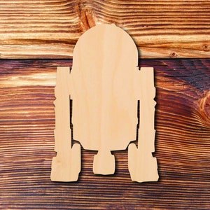 Droid #1 - Laser Cut - Multiple Sizes - Unfinished Wood - Cutout Shapes ...