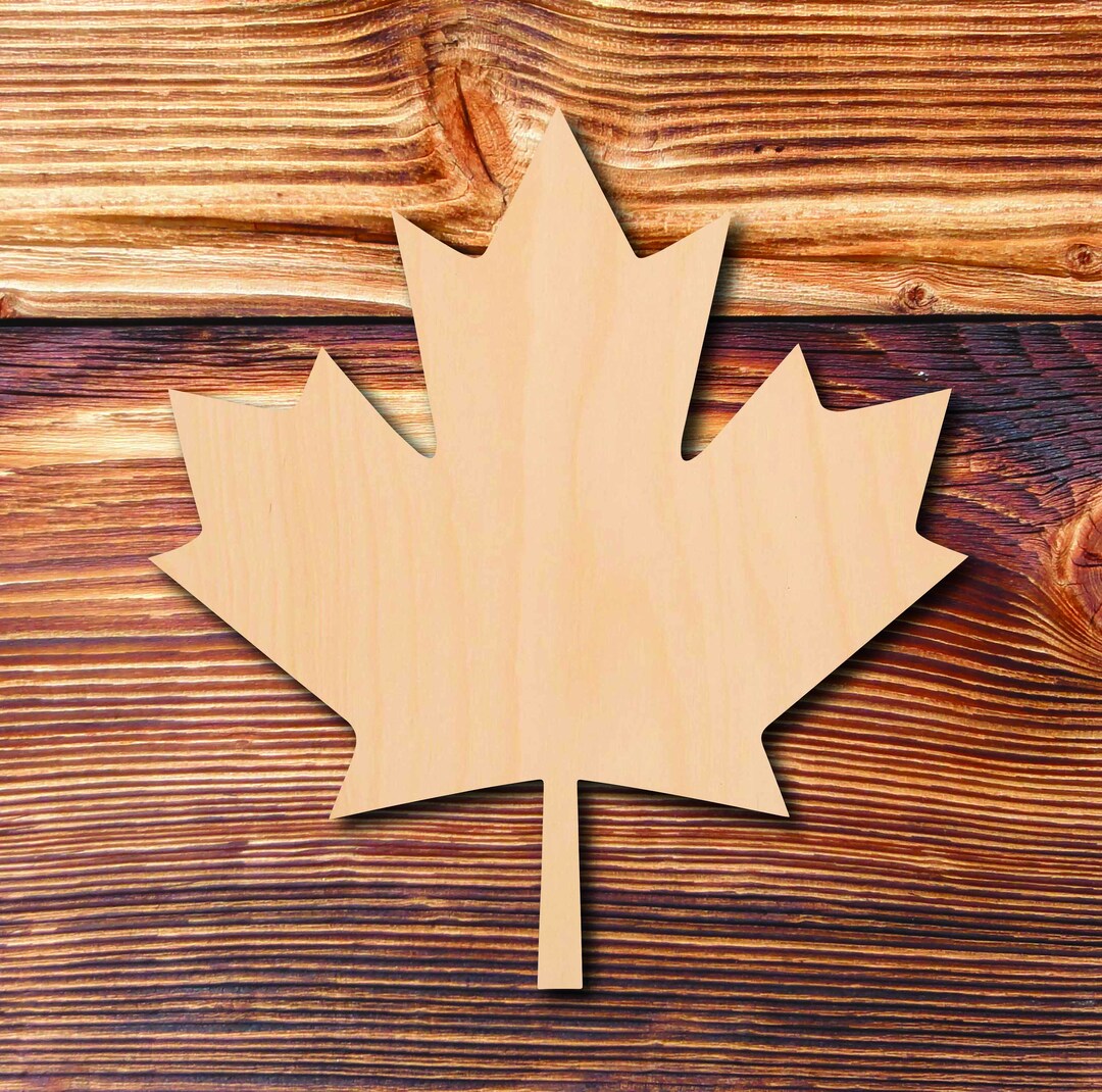 Canadian Maple Leaf - Laser Cut - Multiple Sizes - Unfinished Wood ...