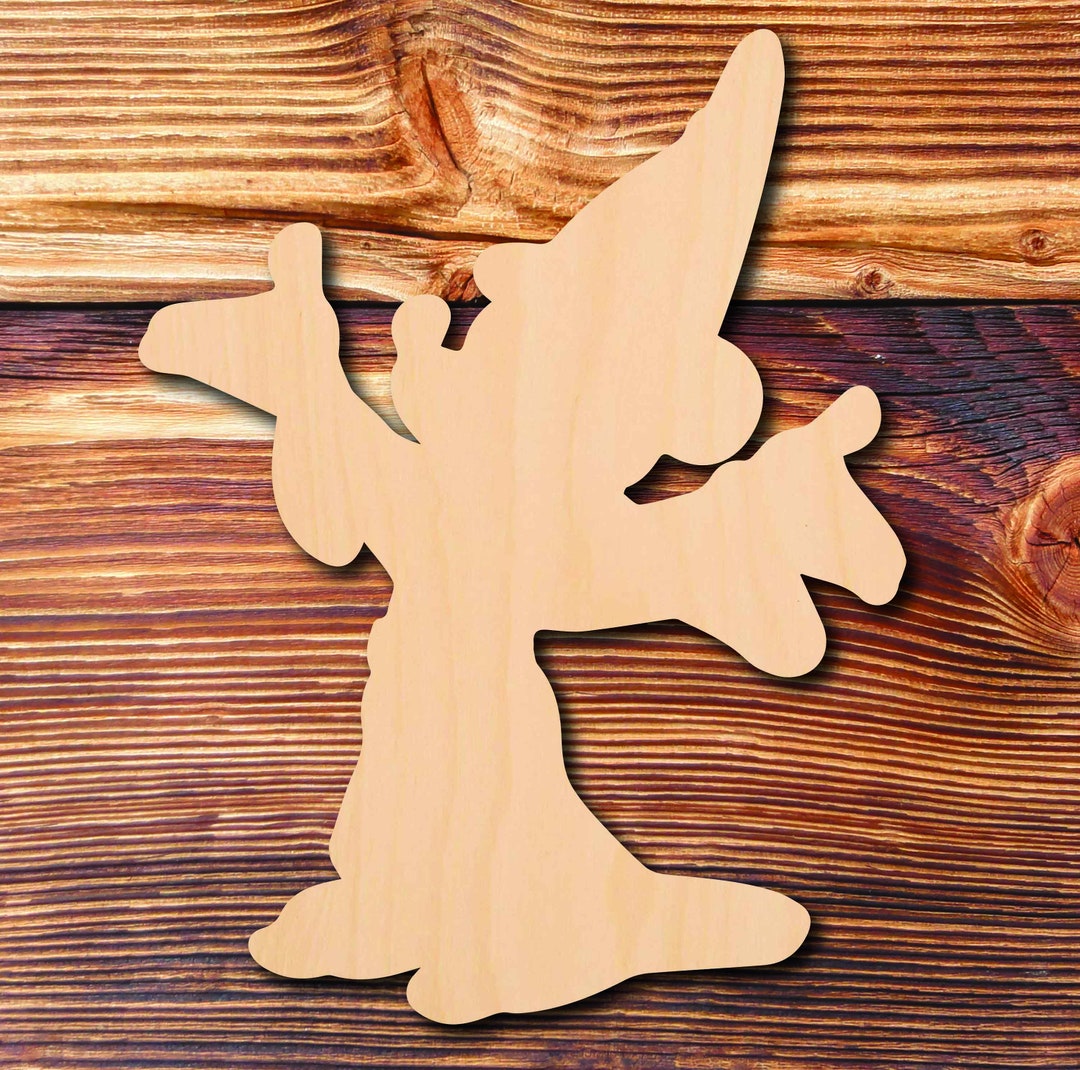 Sorcerer Mickey Mouse Wizard Cutout, Sorcerer Mickey Wooden Shape ...