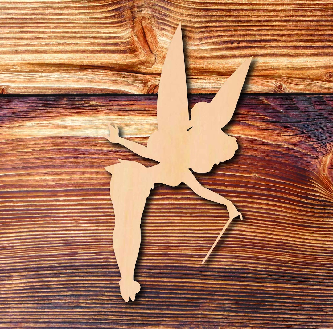 Fairy Wooden Cutout Shape, Fairy With Wand, Fantasy Cutout, Wooden ...