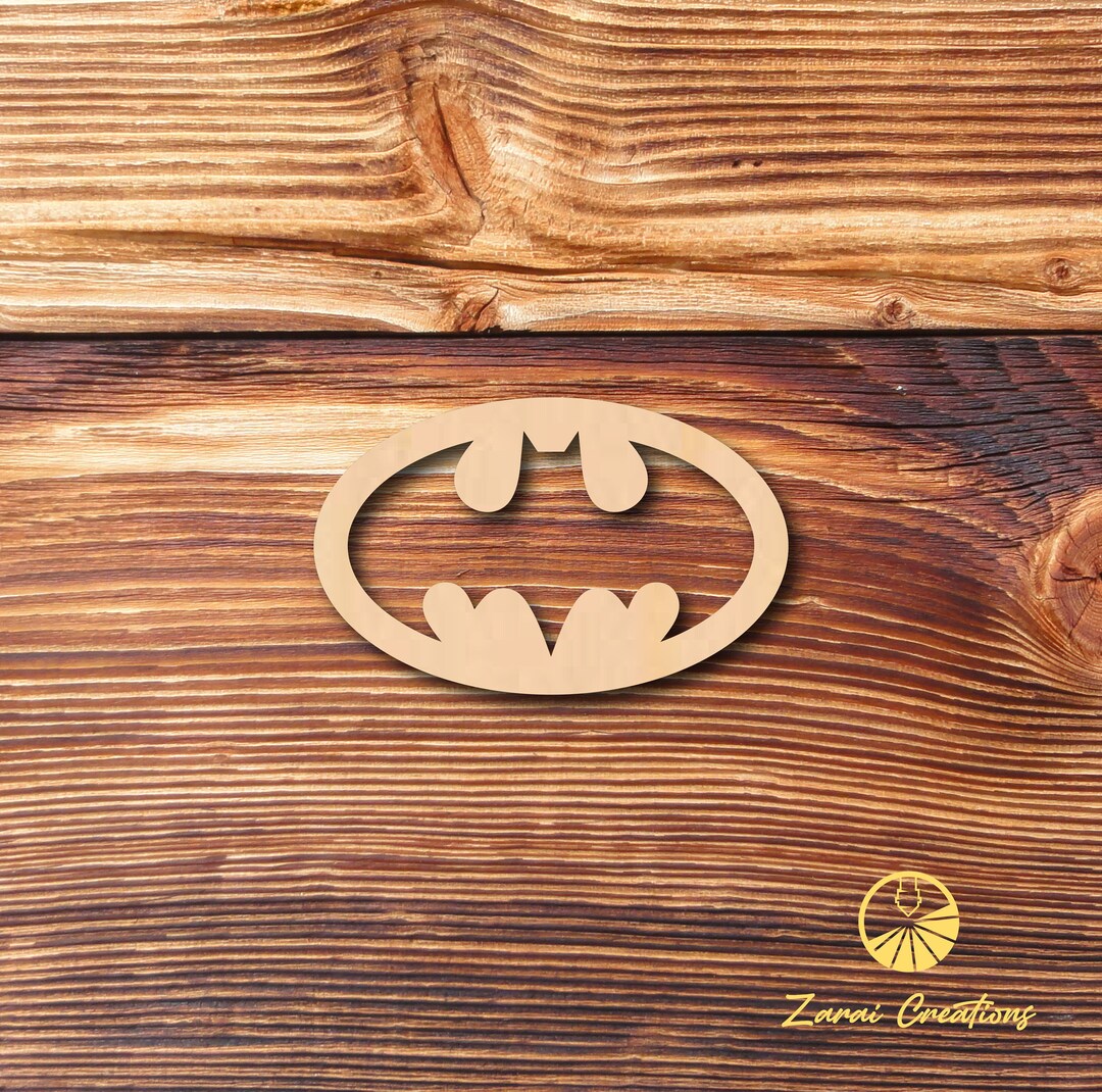 Bat Logo - Laser Cut - Multiple Sizes - Unfinished Wood - Cutout Shapes ...