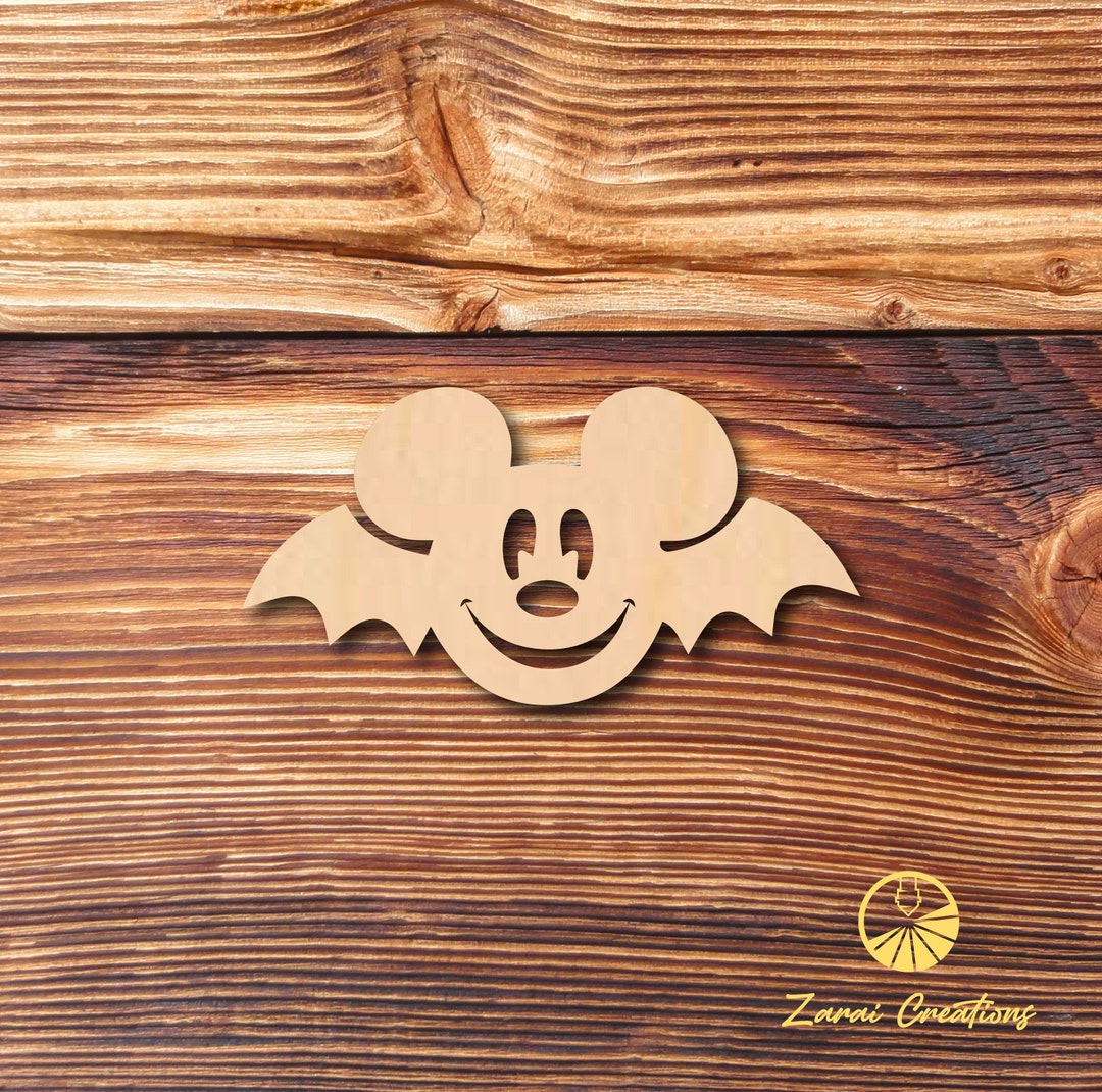 Mouse Bat #2 - Laser Cut - Multiple Sizes - Unfinished Wood - Cutout ...