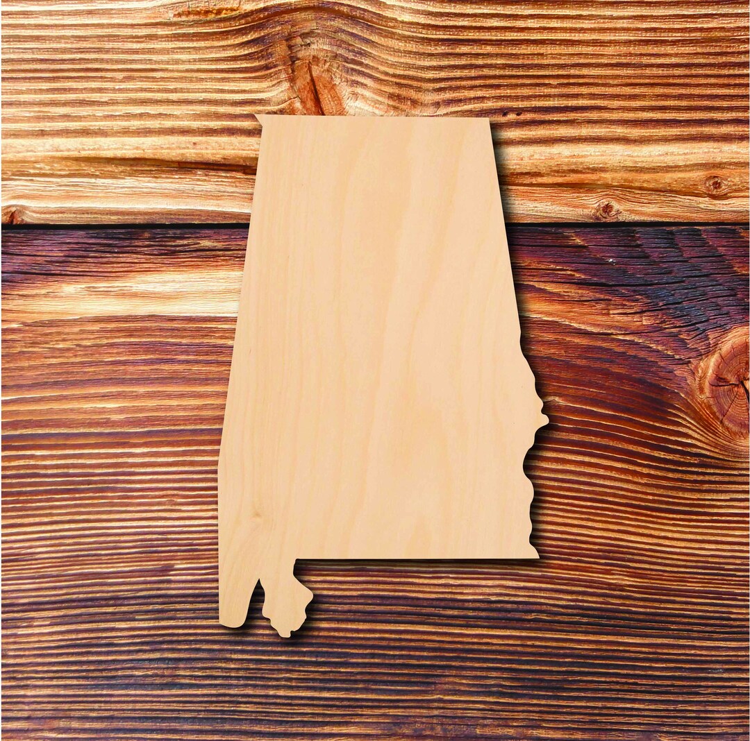 Alabama State - Laser Cut - Multiple Sizes - Unfinished Wood - Cutout ...