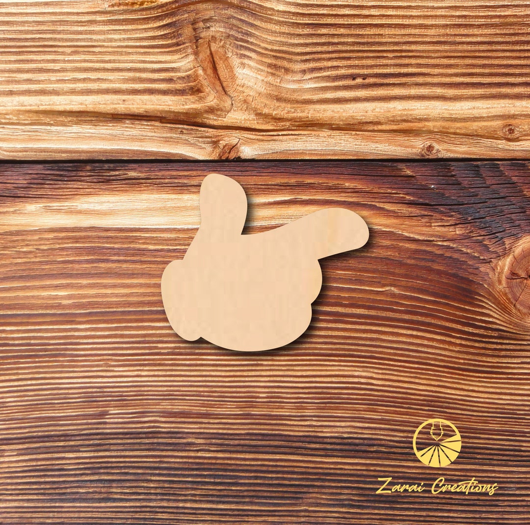 Pointing Hand #3 - Multiple Sizes - Unfinished Wood - Cutout Shapes - Etsy