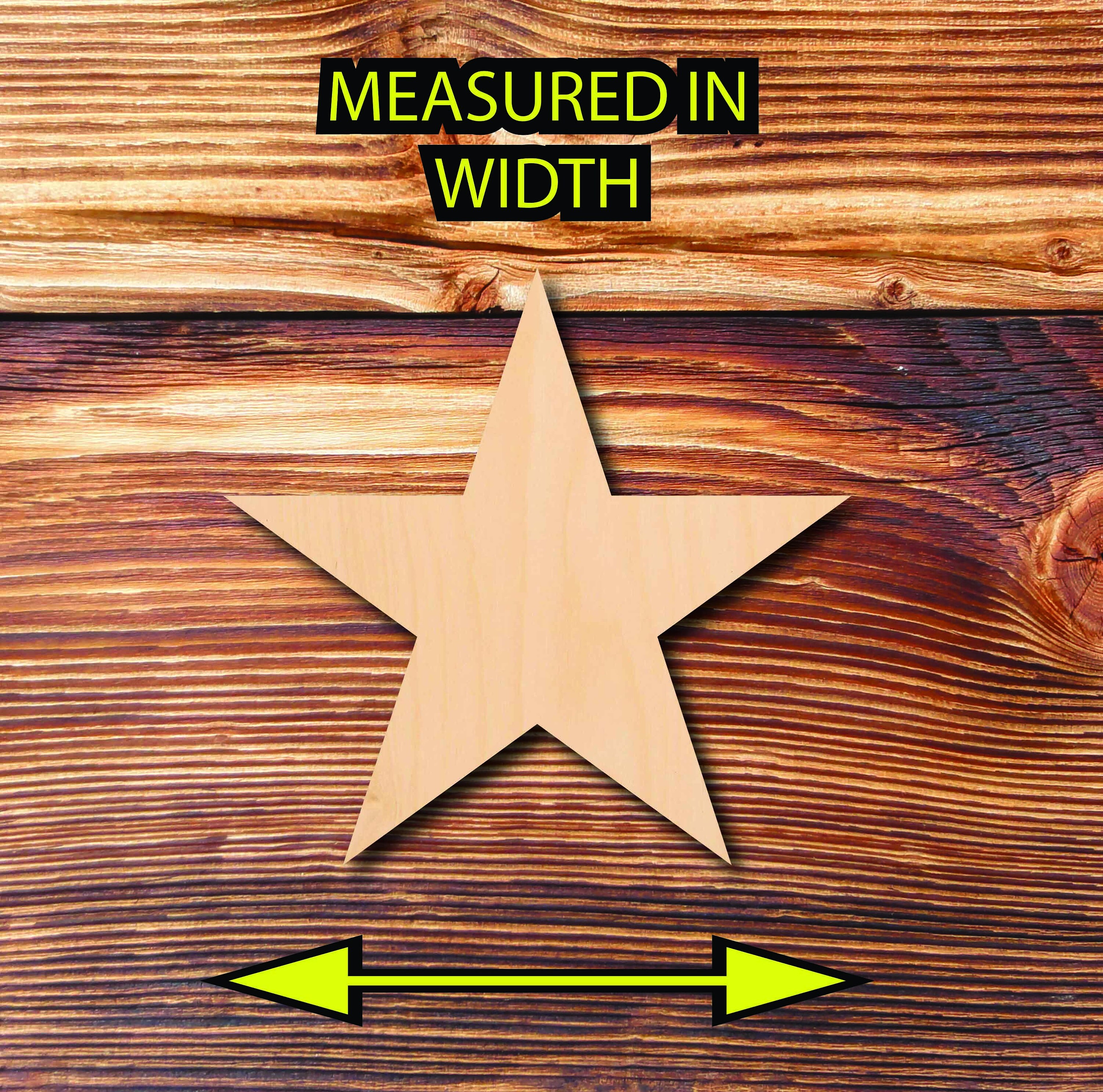 Star Shape Laser Cut Multiple Sizes Unfinished Wood | Etsy