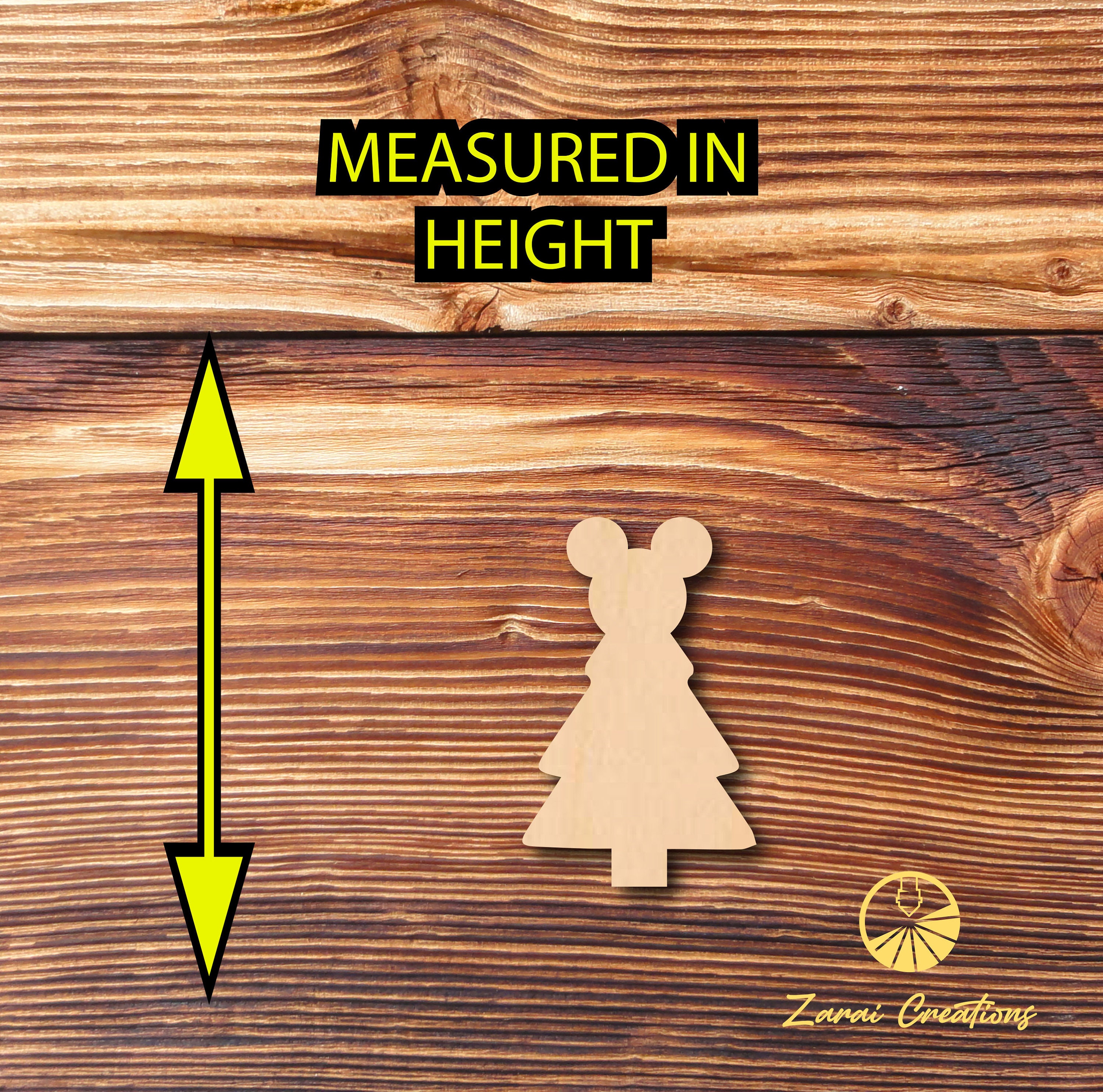 Tree W/ Mouse Ears Laser Cut Multiple Sizes Unfinished | Etsy