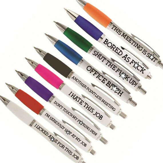 Funny Pen Quotes 5Pcs Gift Pen Set Funny Motivational Badass Pen Set
