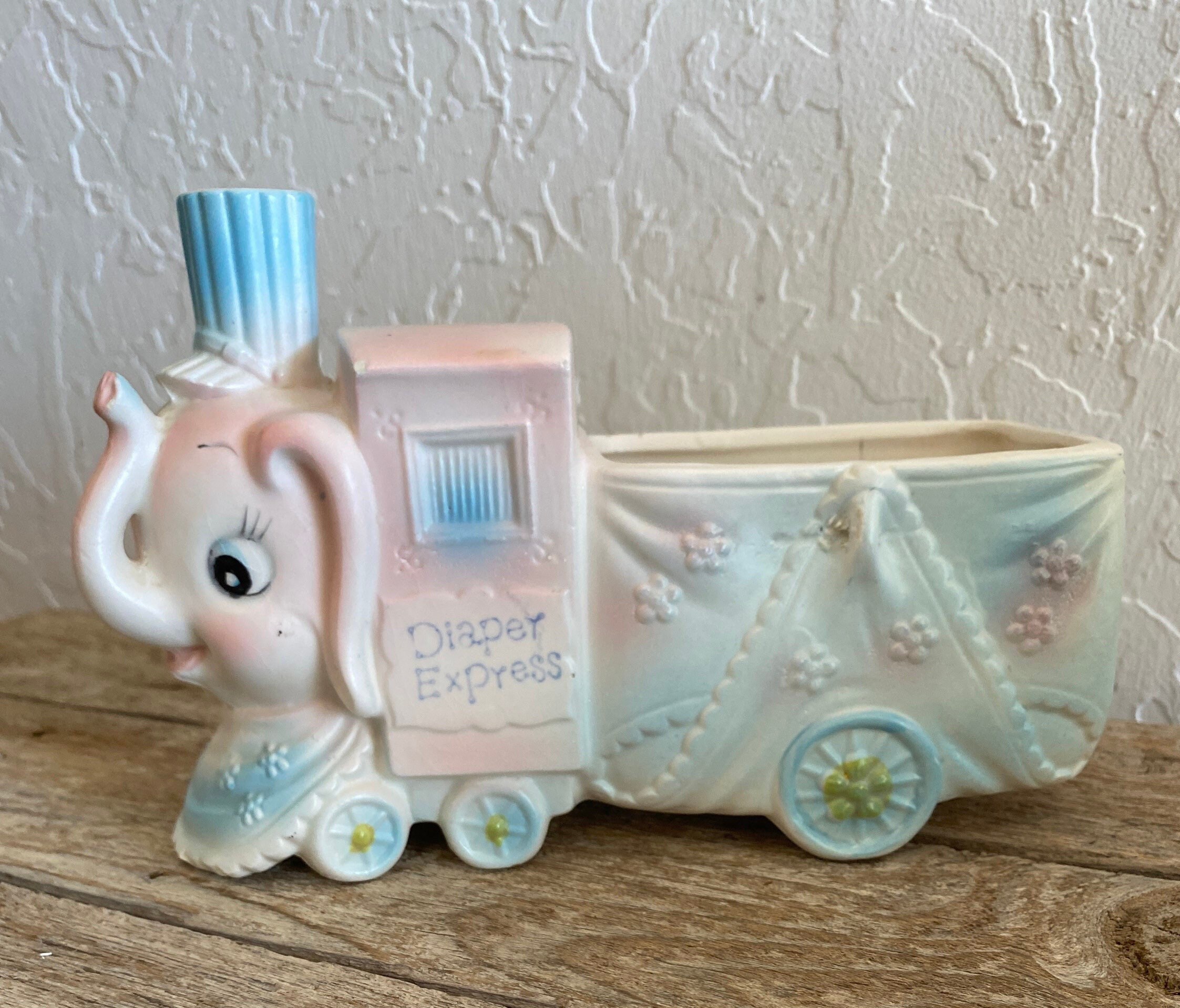 Floral & Garden Crafts Home & Hobby Napco Elephant Diaper Express Train ...