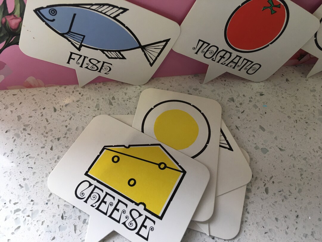 Retro Style Cardboard Food Labels - Etsy