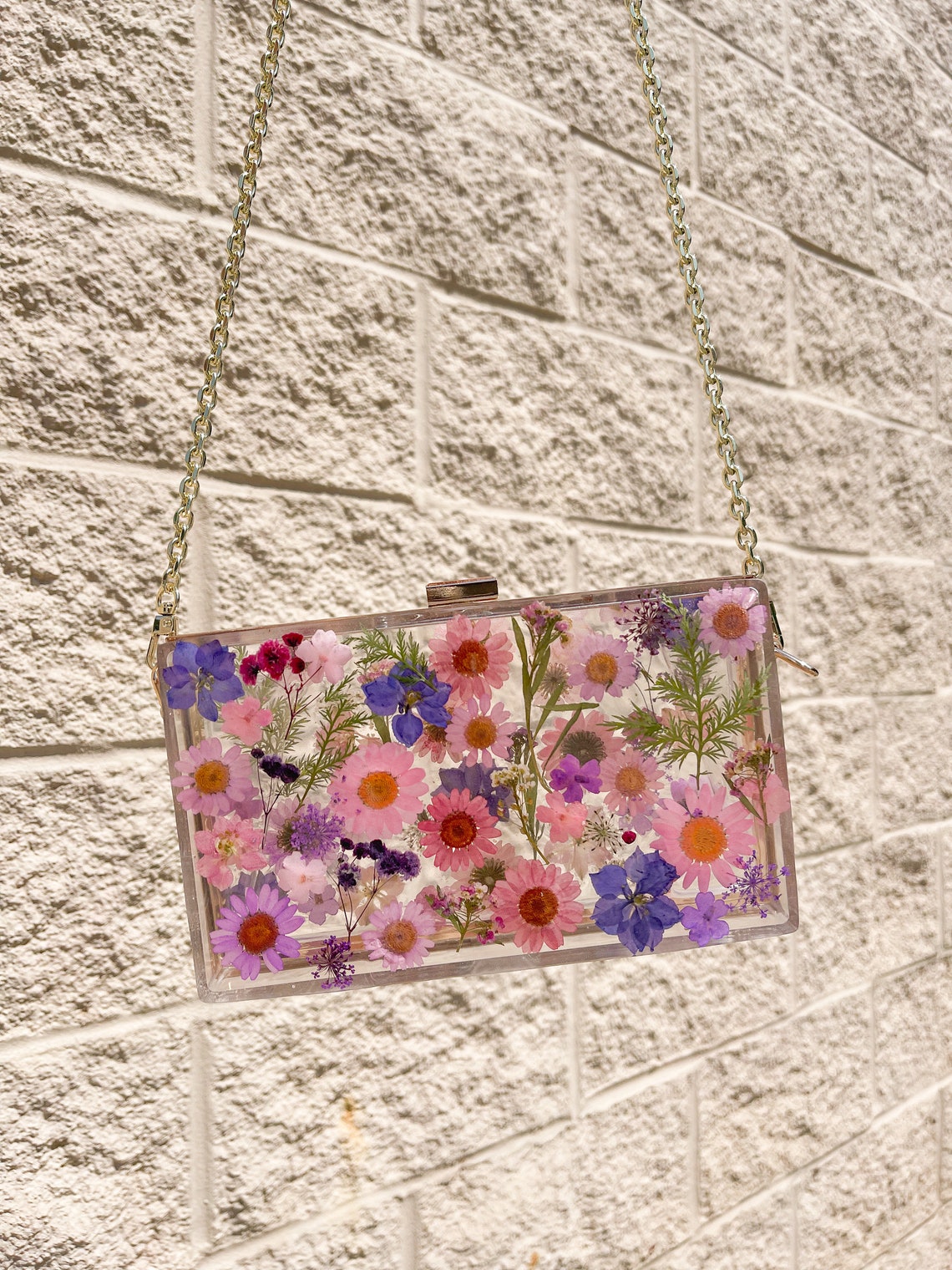 Genuine Flower Resin Clutch Purse - Etsy