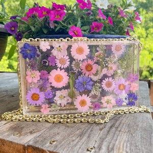 Genuine Flower Resin Clutch Purse - Etsy