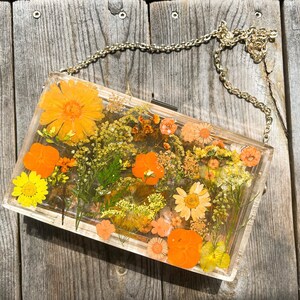Genuine Flower Resin Clutch Purse - Etsy