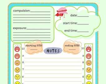 Printable OCD Therapy Log for Kids and Their Caregivers - Etsy