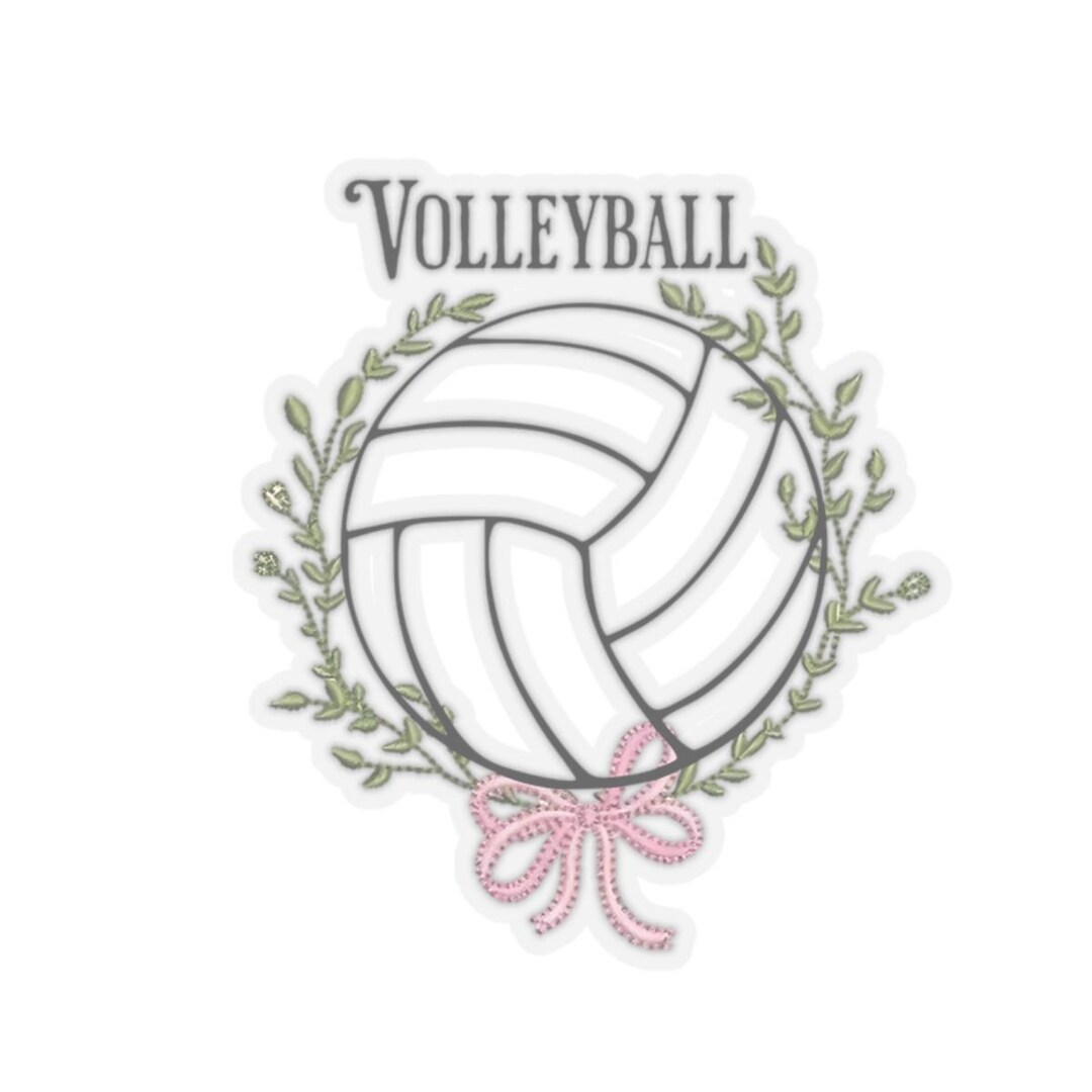 Volleyball Stickers, Cute Sports Decal, Volleyball Lover Gift, Laptop ...