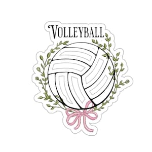 Volleyball Stickers Cute Sports Decal Volleyball Lover Gift Laptop
