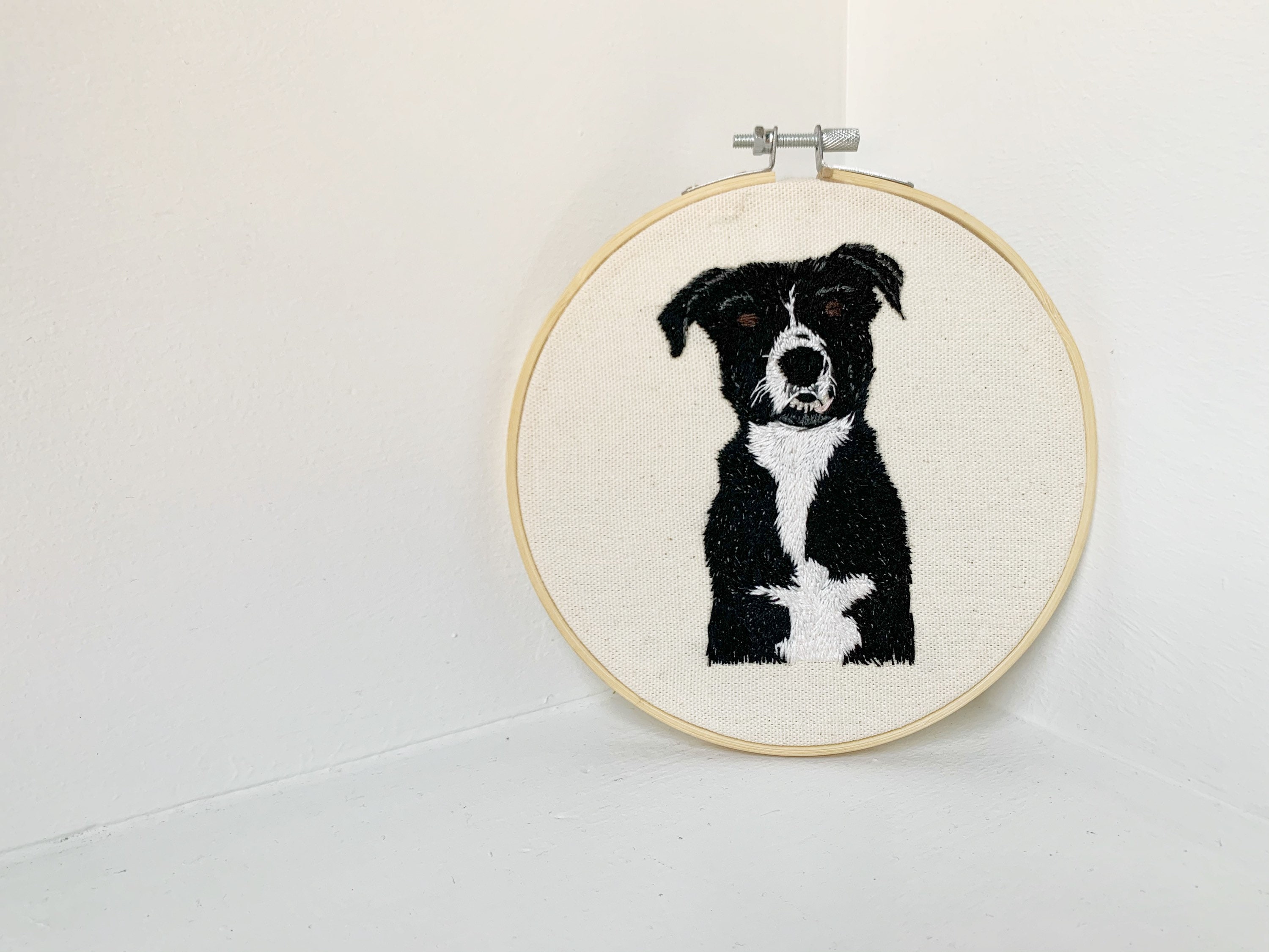 Custom Hand Embroidered Pet Portrait | Etsy