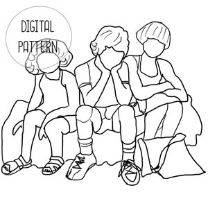 Custom Embroidery Pattern - Family Portrait - Etsy