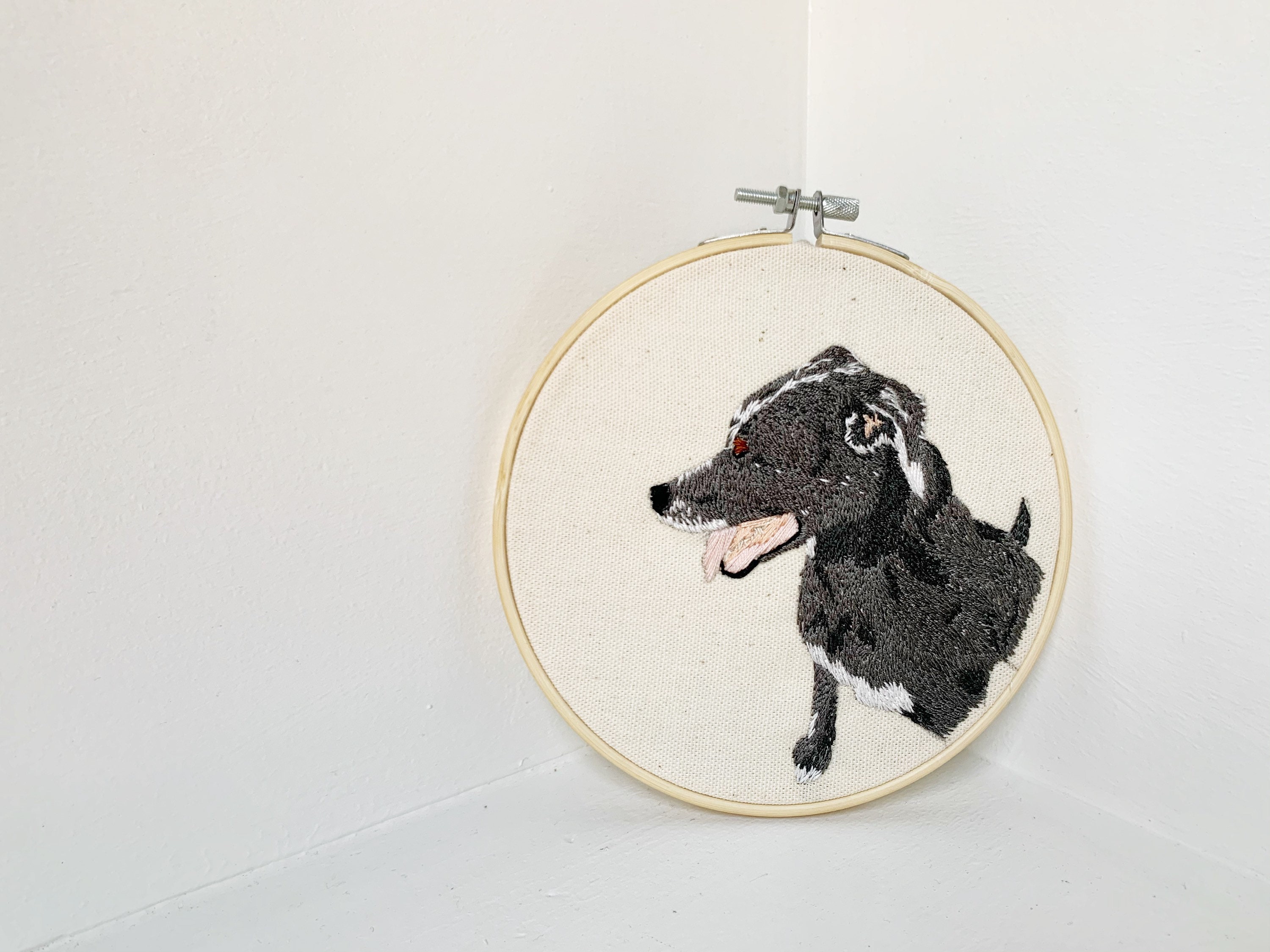 Custom Hand Embroidered Pet Portrait | Etsy