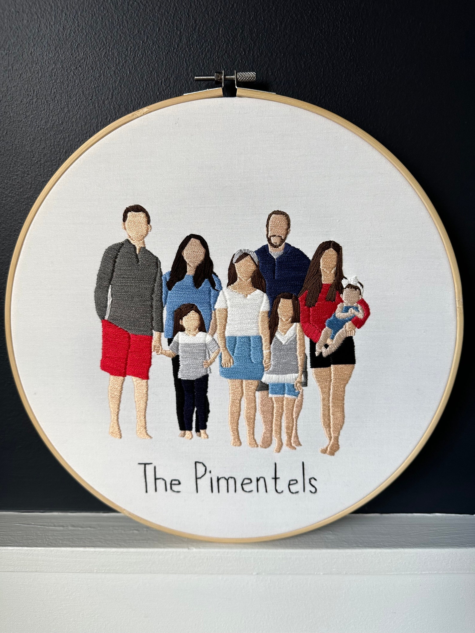 Custom Hand Embroidered Portrait - Etsy