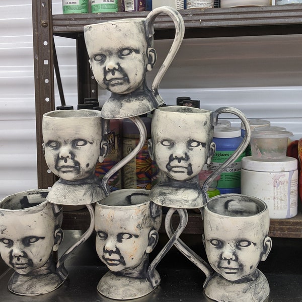 Creepy mugs - Etsy