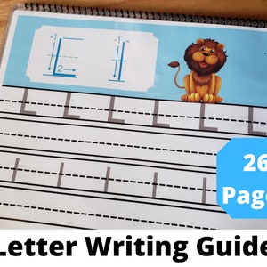 Dry Erase Letter Writing Guide, Alphabet Practice Worksheets - Etsy