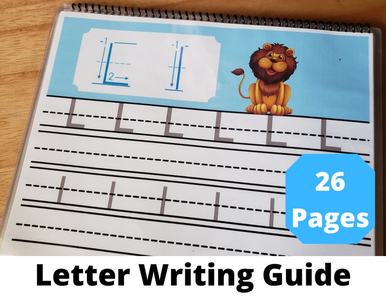 Dry Erase Letter Writing Guide Alphabet Practice Worksheets - Etsy