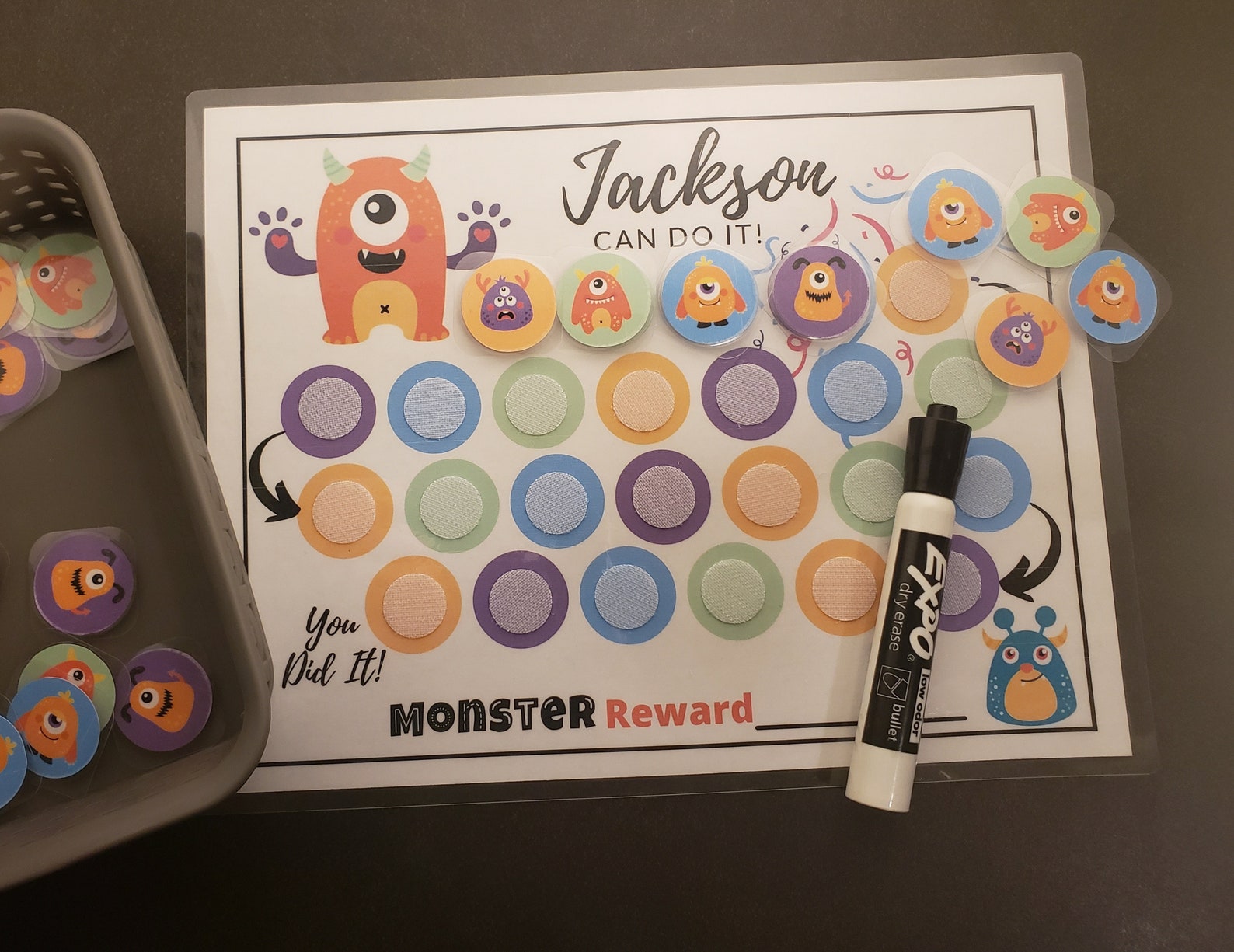 Reusable Reward/sticker Behavior Chart, Potty Training Chart for ...