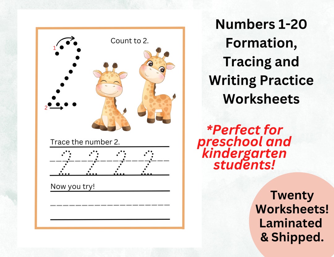Learn to Write Numbers With Number Worksheets 1-20, Perfect for ...