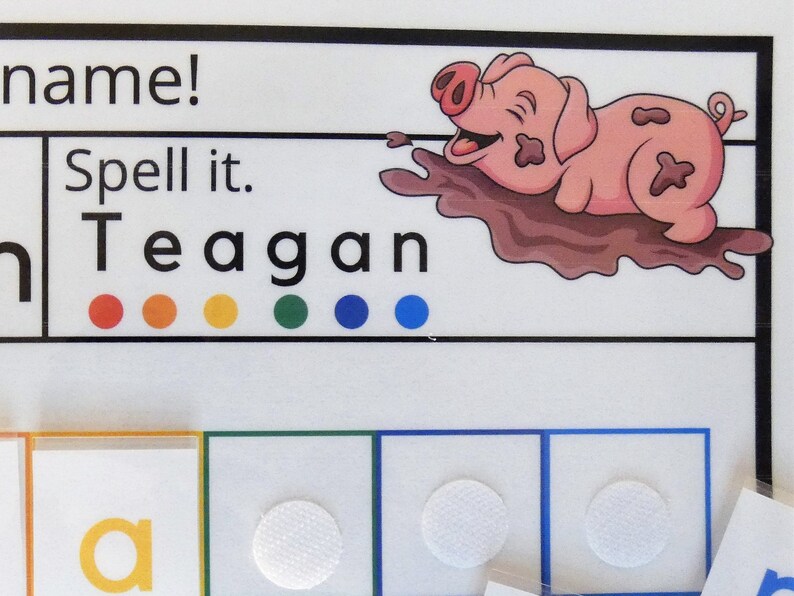 Dry Erase Name Mat, Montesorri Activity to Learn to Spell and Write ...
